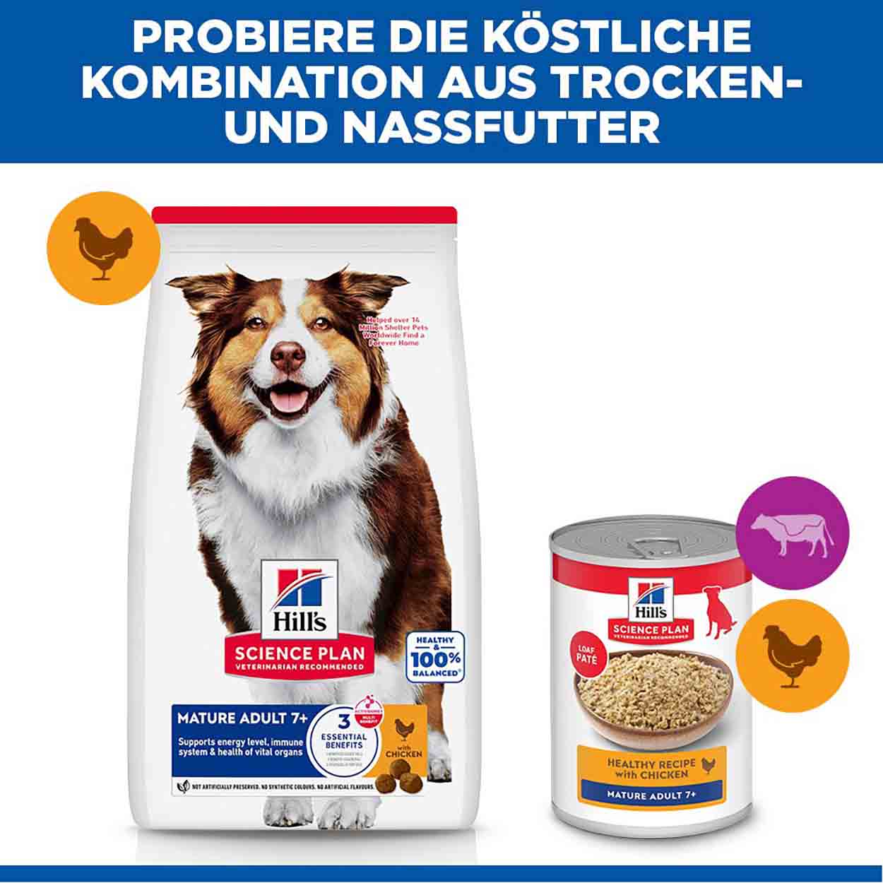 Hills Science Plan Hund Mature Adult 7+ Medium Huhn