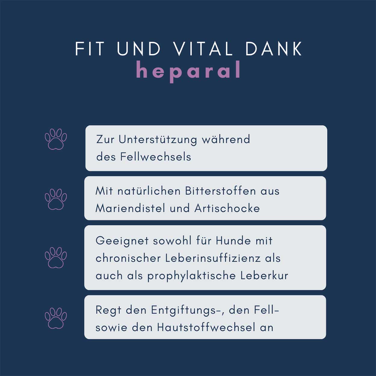 Heparal Dog mit Artischocke zur Unterstützung der Leber für den Hund